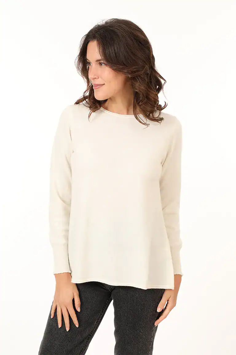 Girocollo da donna in lana a trapezio- Giro Alpha Trapezio - Maglificio ...